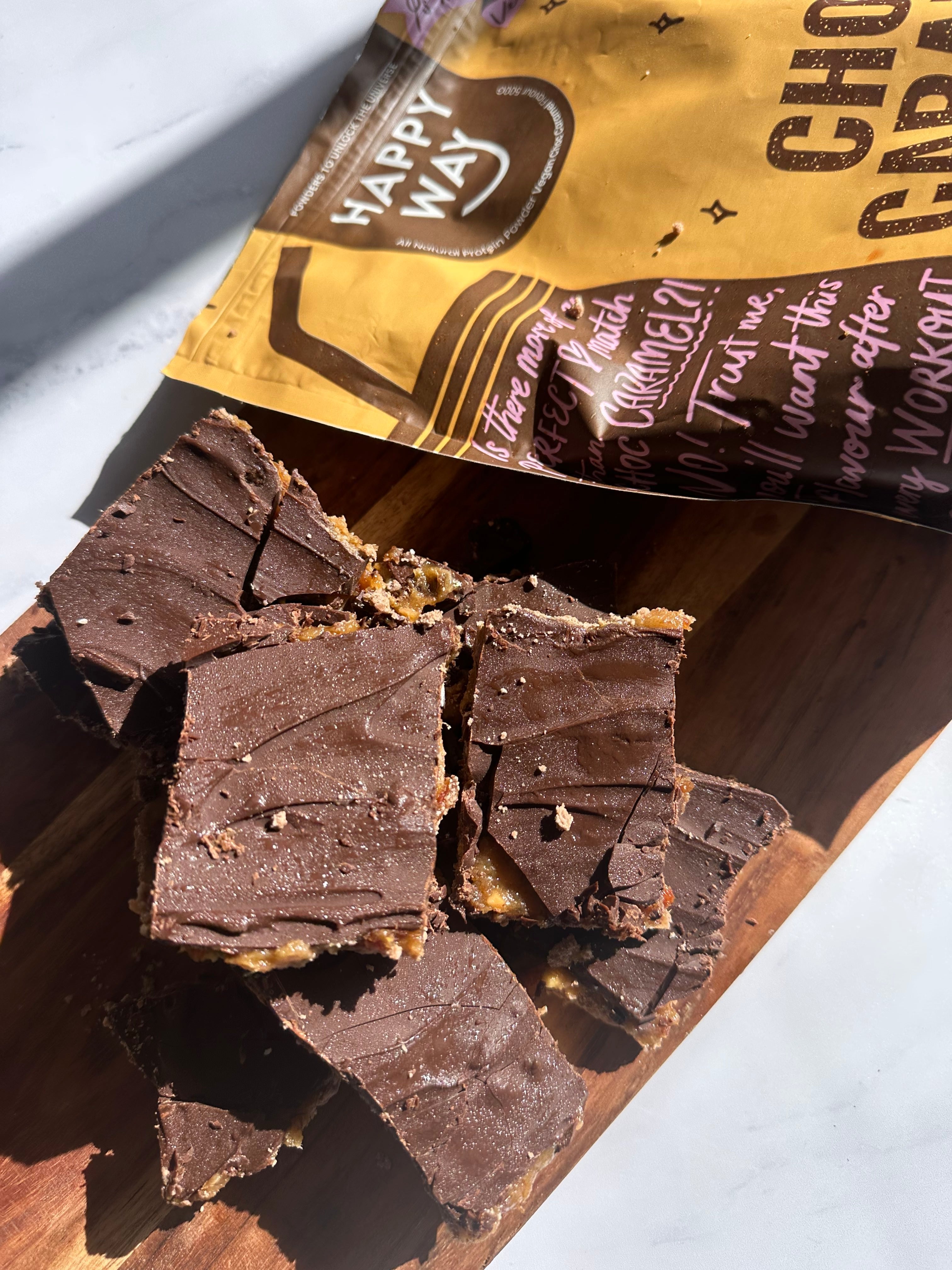 NO-BAKE CHOC CARAMEL SLICE