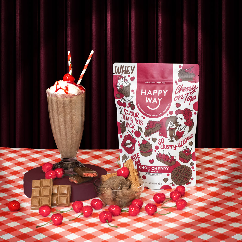 Choc Cherry Whey Protein Powder 500g | Happy way