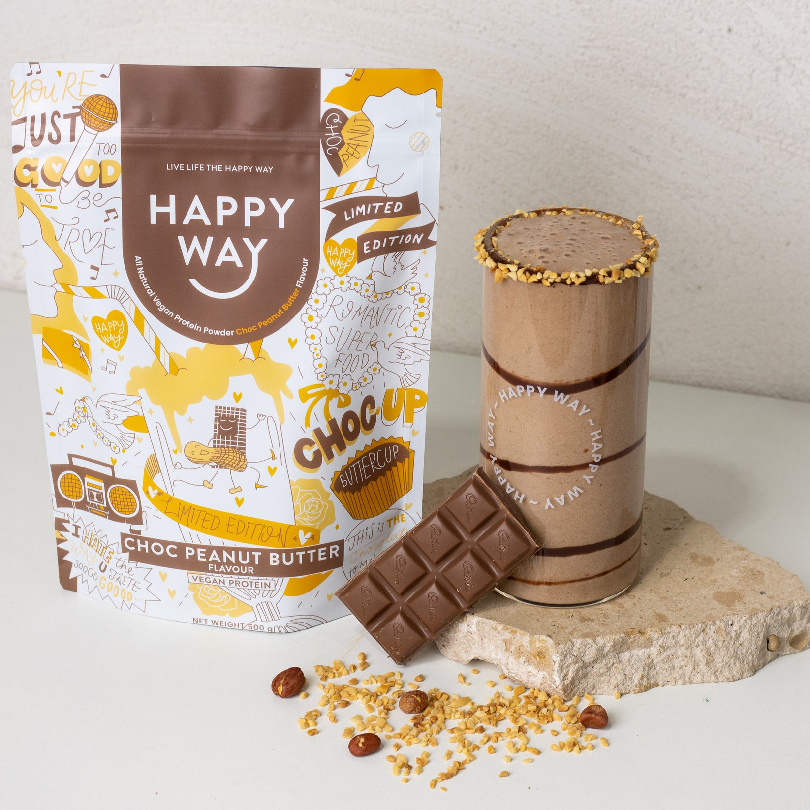 Best Chocolate Peanut Butter Vegan Protein Powder In Australia | Happy Way