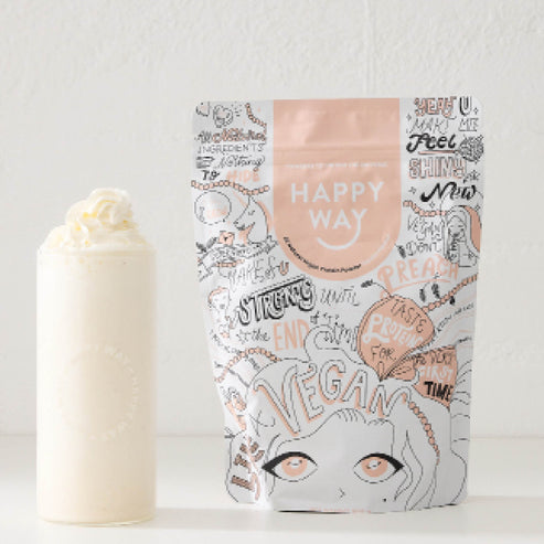 Best Plant Based Vegan Vanilla Protein Powder | Happy Way