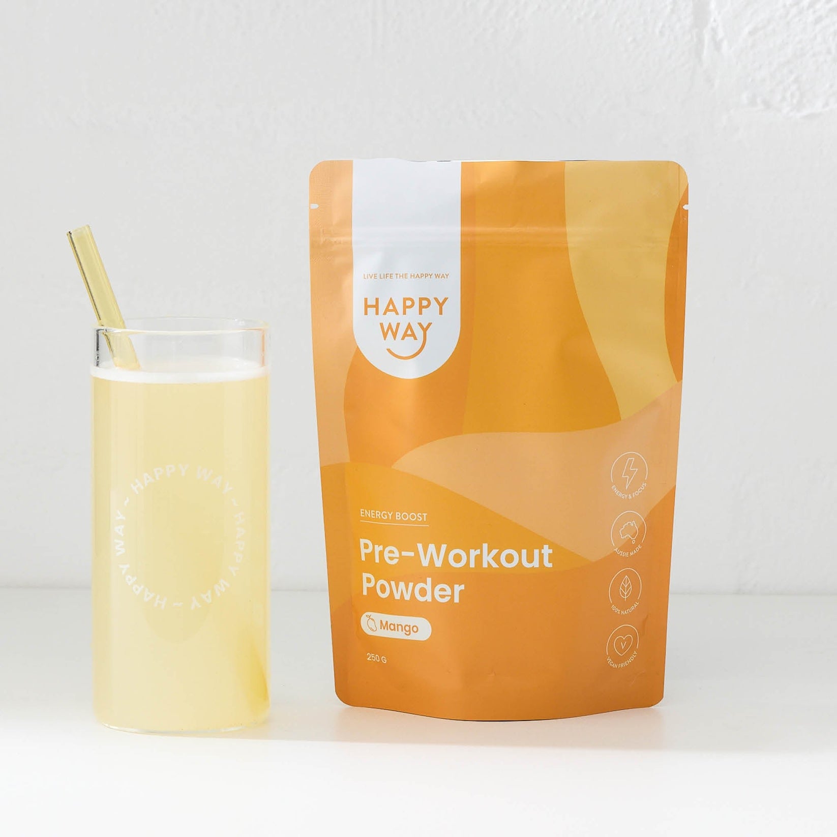 Pre workout (Mango) 250g | Pre Workout Powders | Happy Way