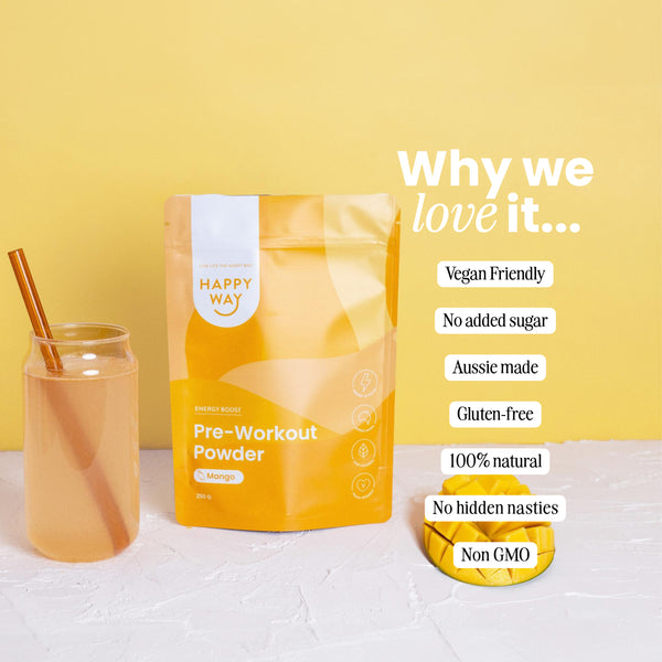 Pre workout (Mango) 250g | Pre Workout Powders | Happy Way