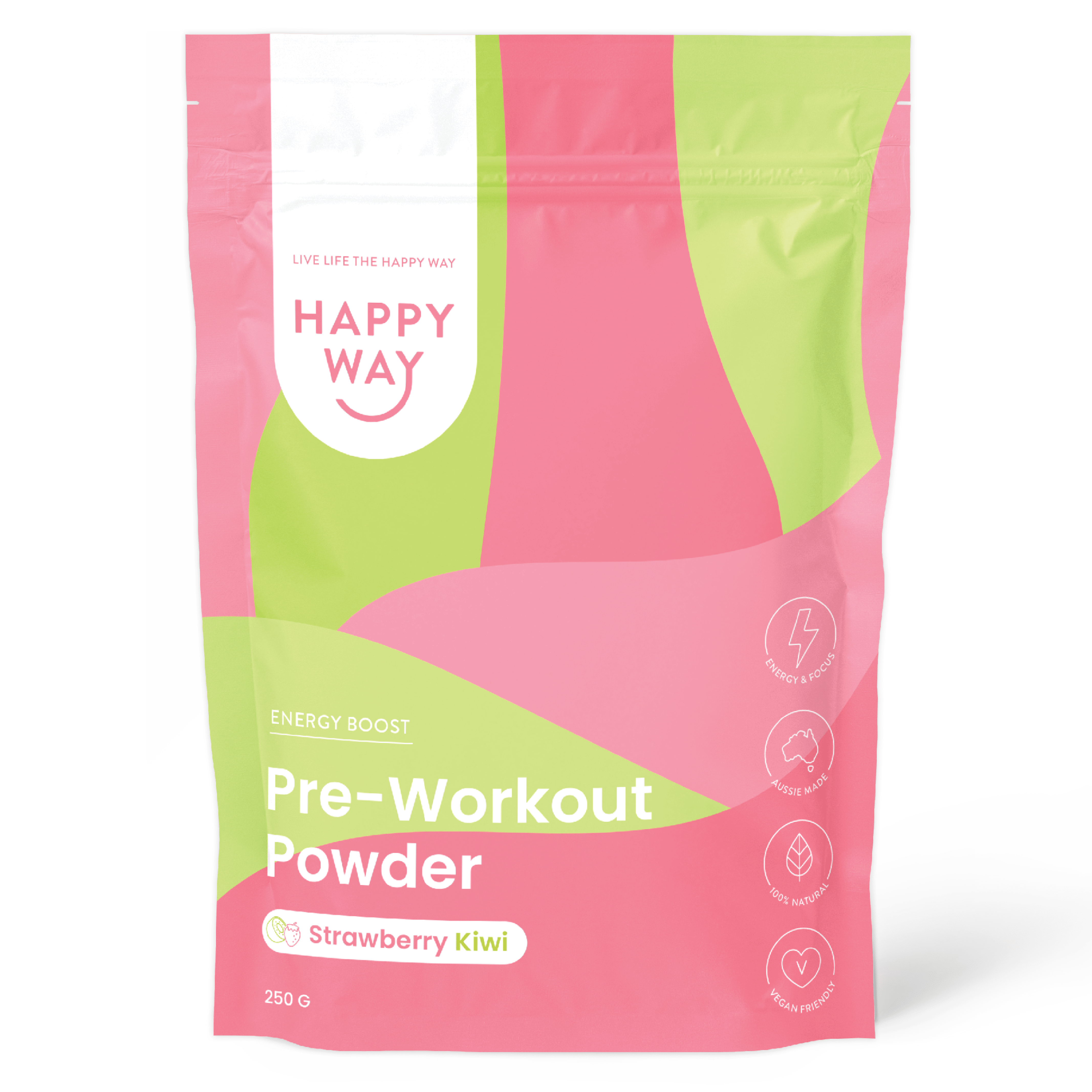 Pre workout (Strawberry Kiwi) 250g | Pre Workout Powders | Happy Way