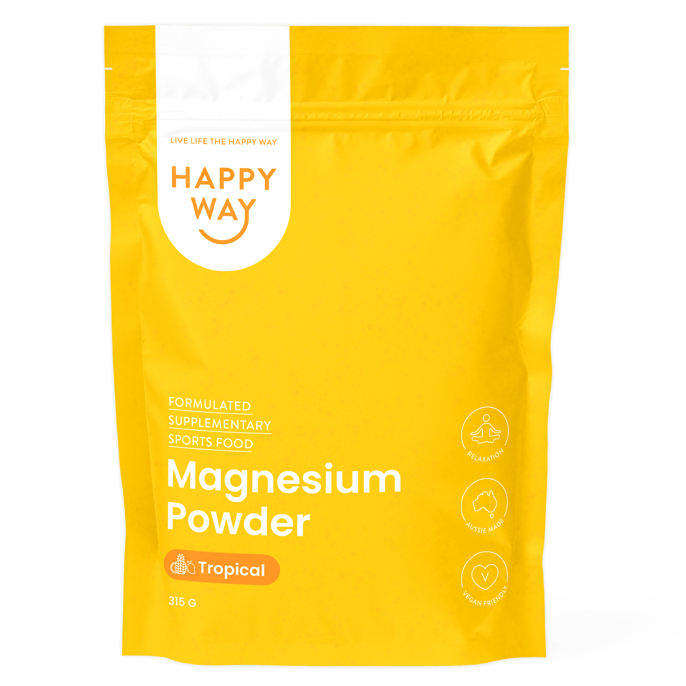 Magnesium Powder | Tropical Flavour (300g) | Happy Way