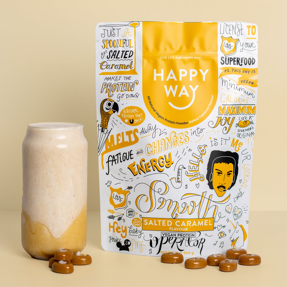 Salted Caramel Vegan Protein Powder 500g | Happy Way
