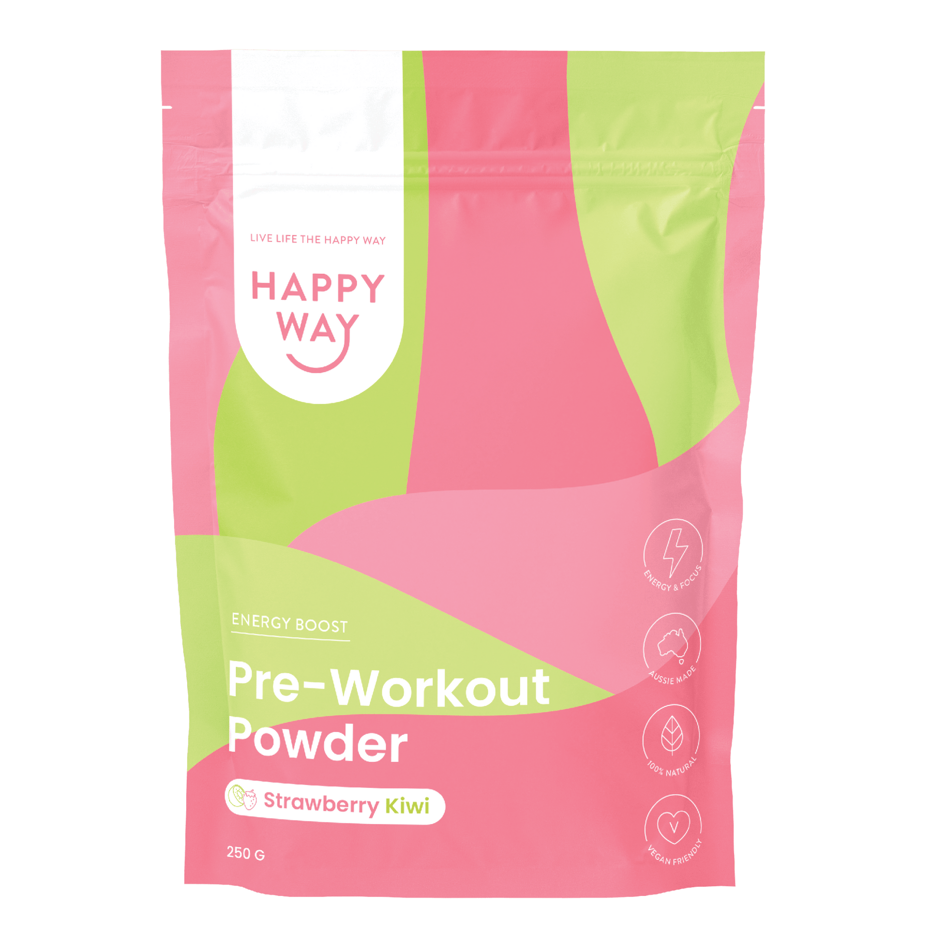 Pre workout (Strawberry Kiwi) 250g | Pre Workout Powders | Happy Way
