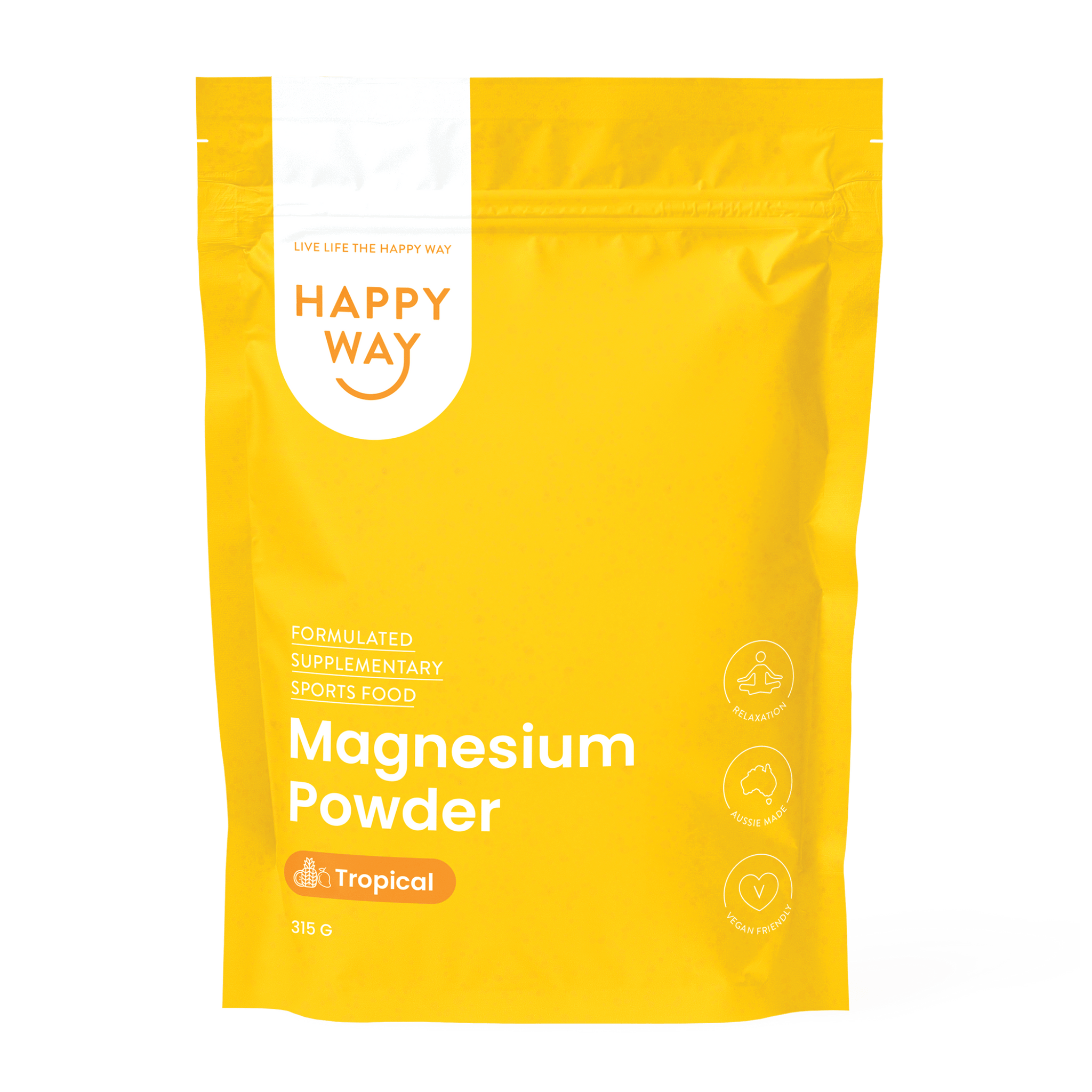 Magnesium Powder | Tropical Flavour (300g) | Happy Way