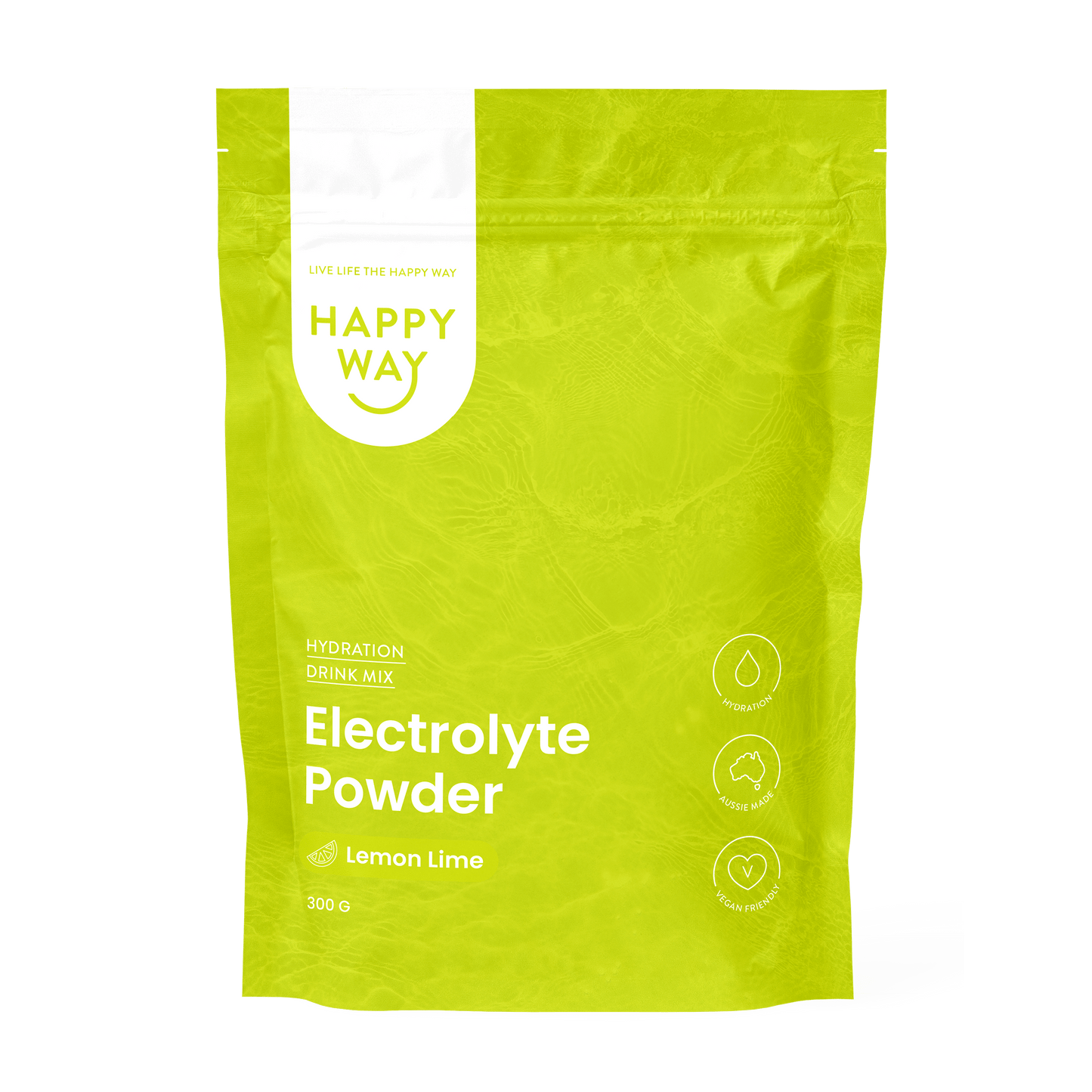 Electrolytes Powder | Lemon Lime Flavour (300g) | Happy Way