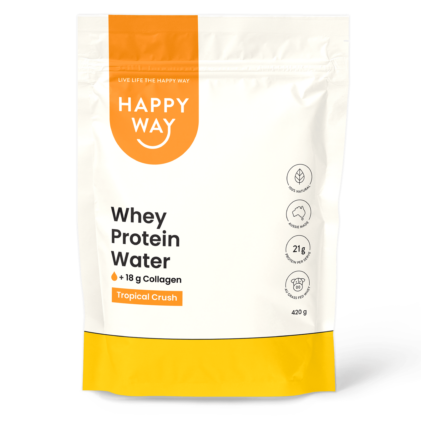 Tropical Crush Whey Protein Water Powder 420g | Happy Way